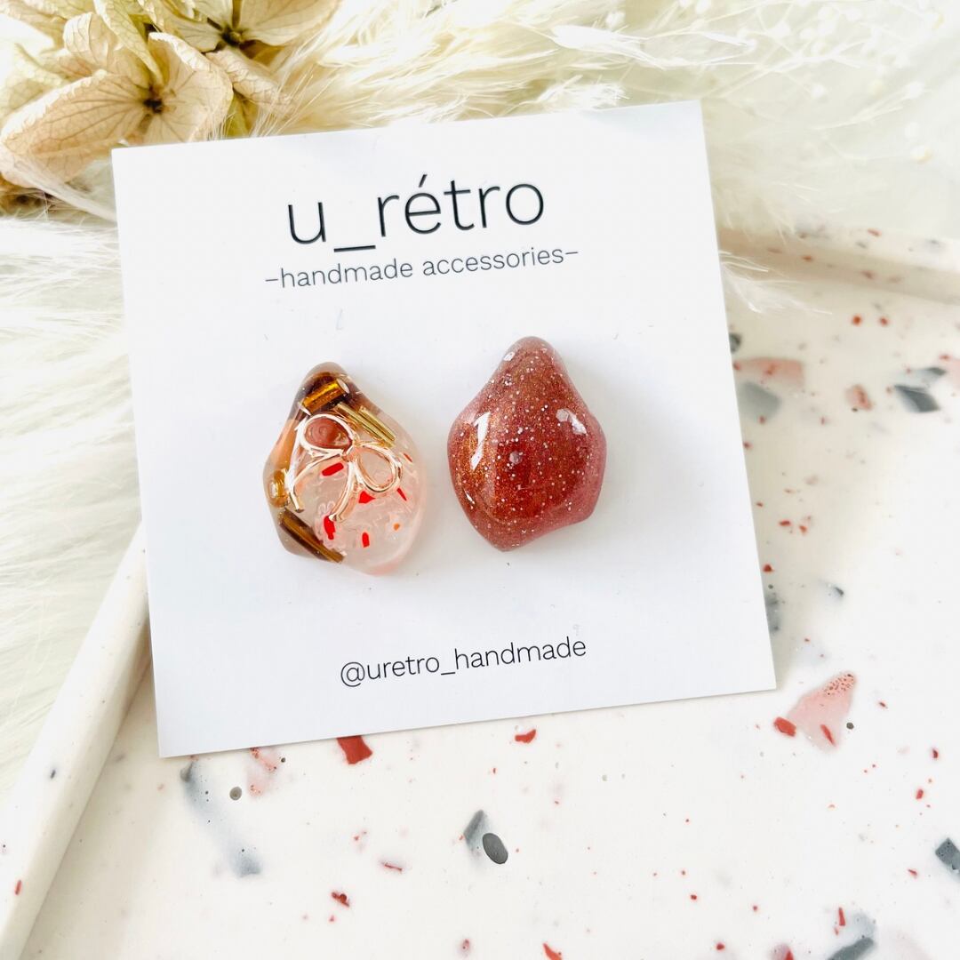 【rétro drops】ピンクオレンジ | Pay ID