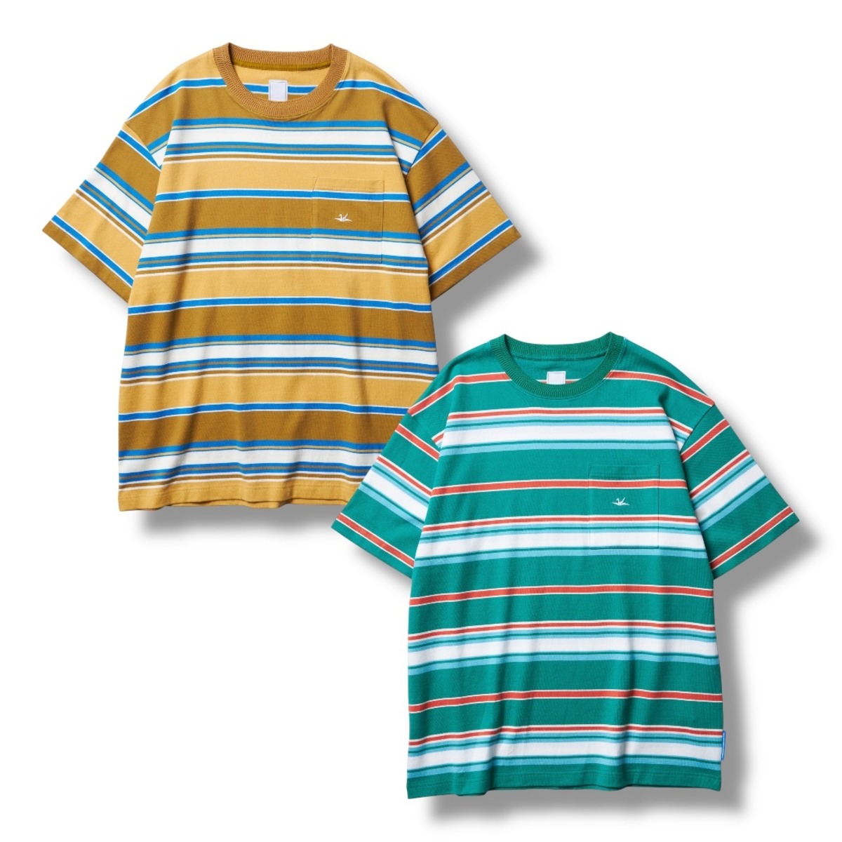 Liberaiders : MULTI STRIPE POCKET TEE | BRAT'S STORE