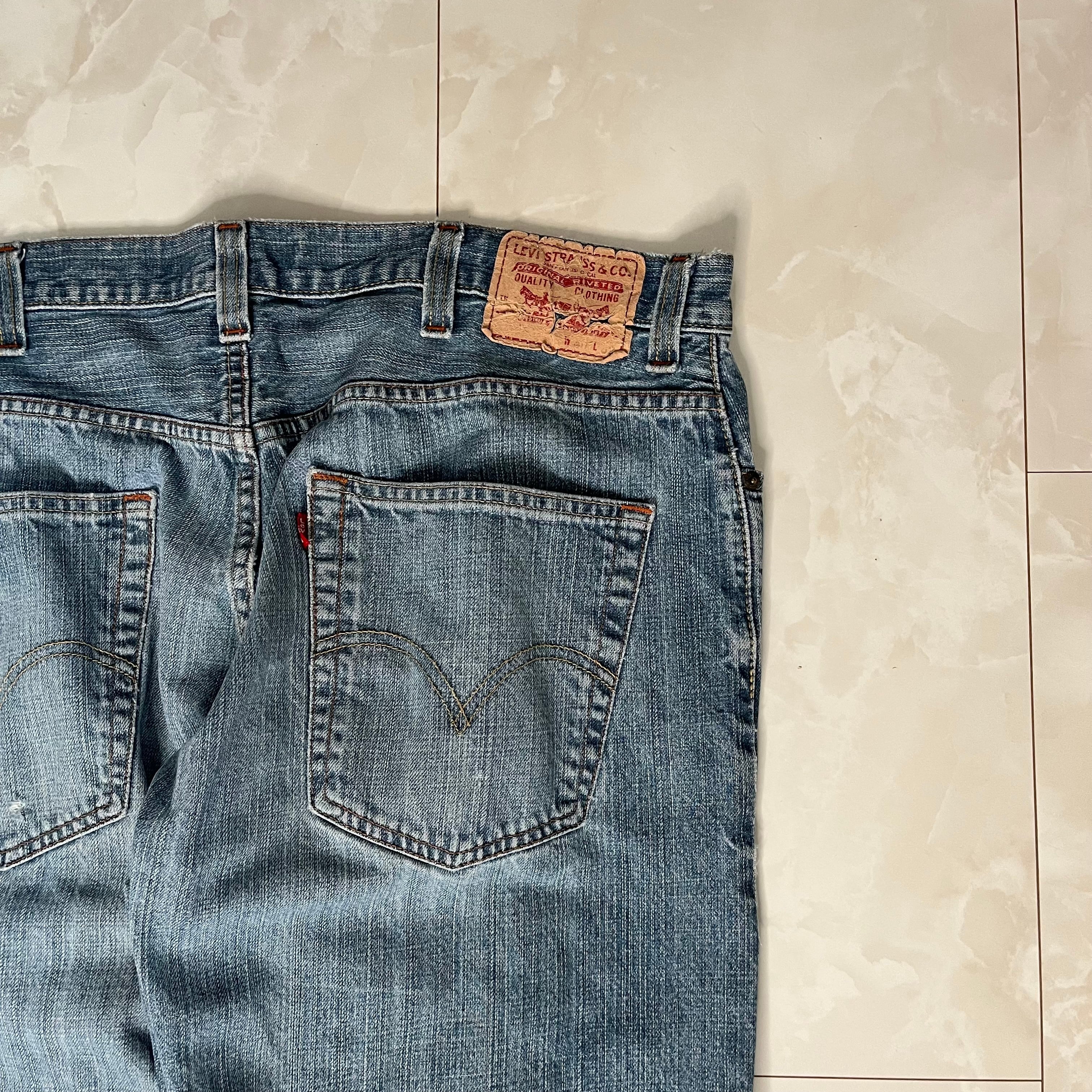 【W40×L32】Levi's569 デニムパンツ 革パッチ | 古着屋OLDGREEN