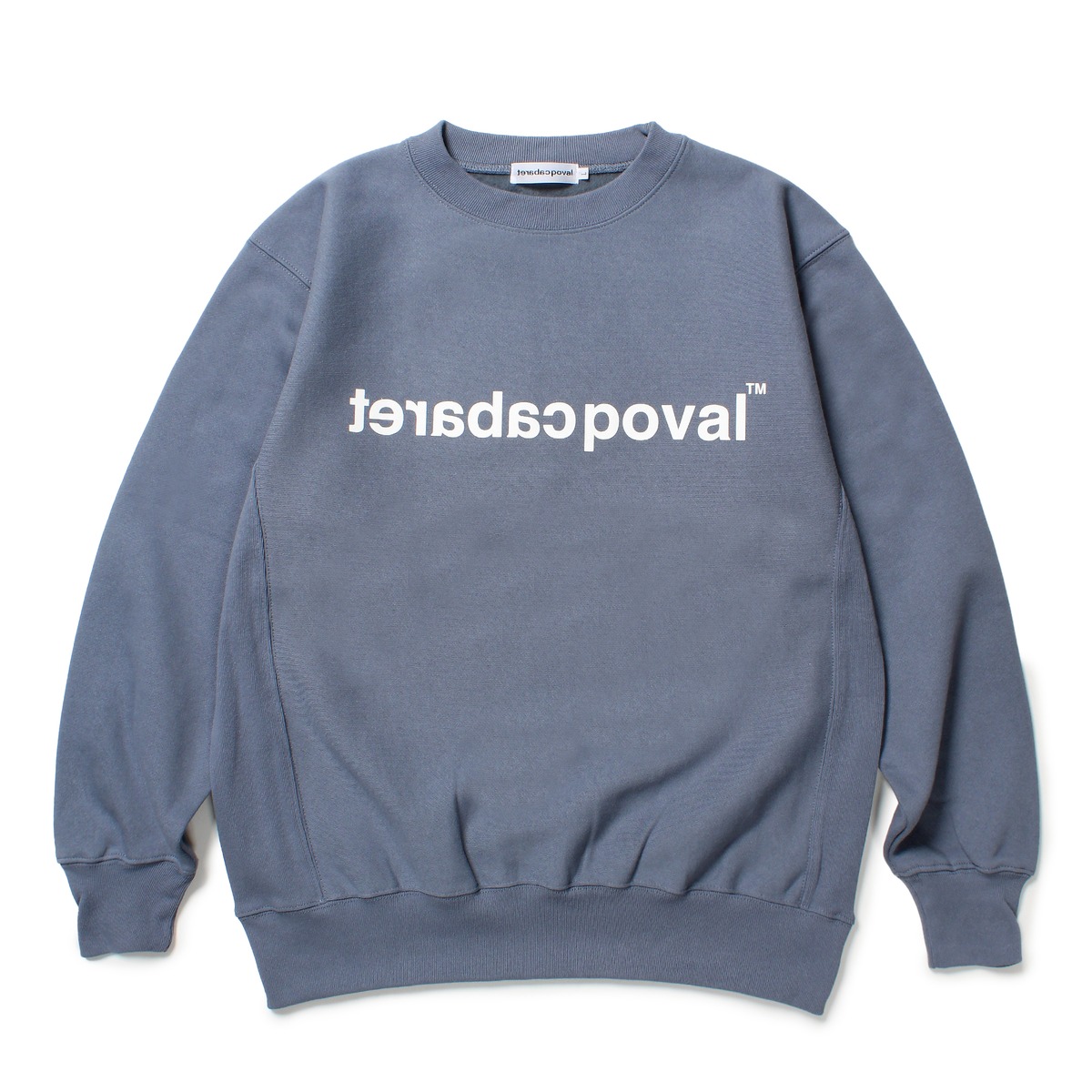 CABARET POVEL / LOGO CREWNECK - STONE BLUE | DEXIM