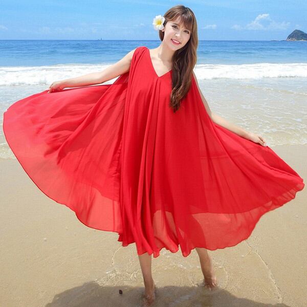 リゾートワンピ ビーチワンピース 夏 リゾートワンピ 海 シフォン