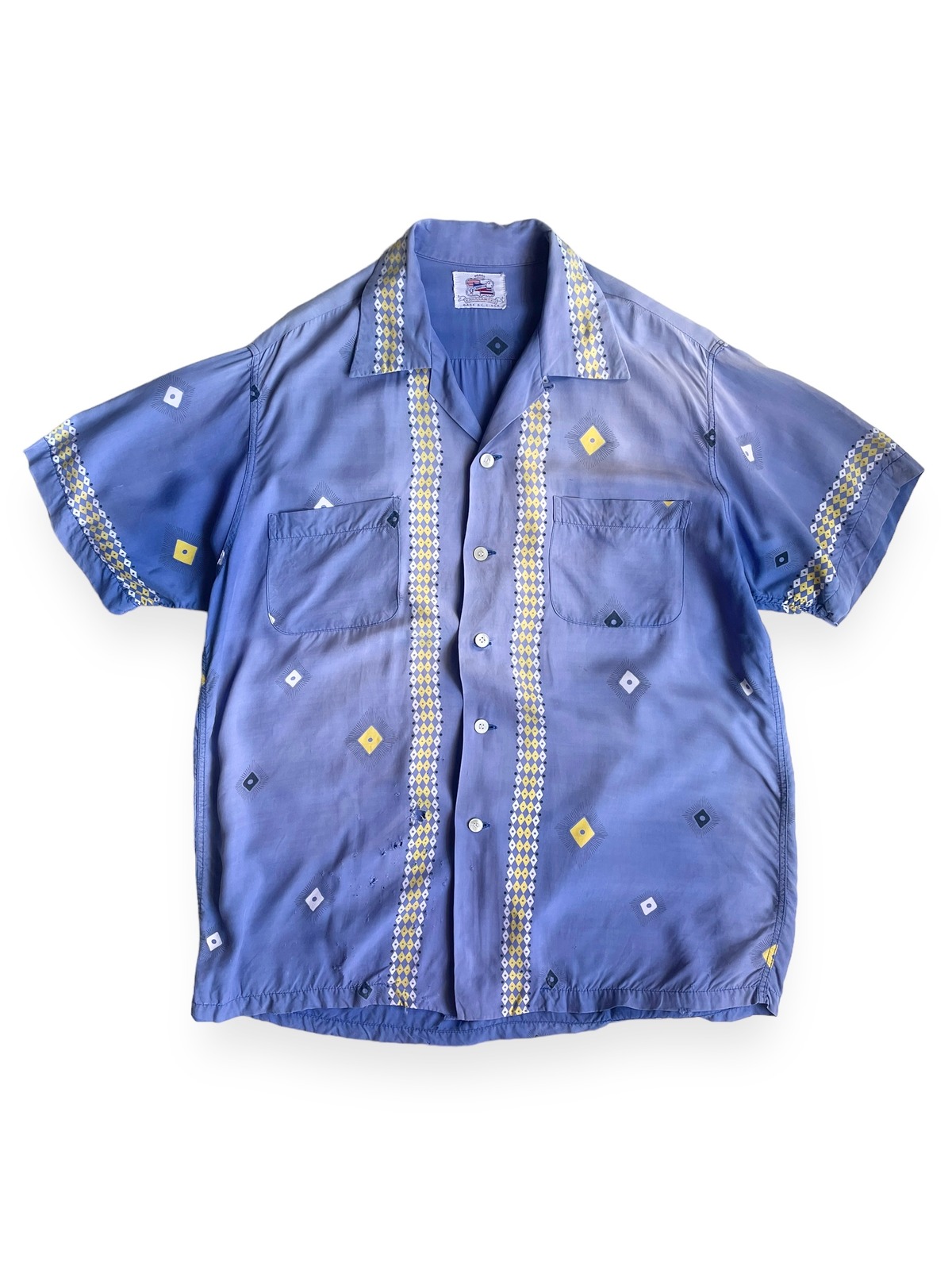 1950s duke kahanamoku atomic pattern hawaiian shirt | PARA select&vintage