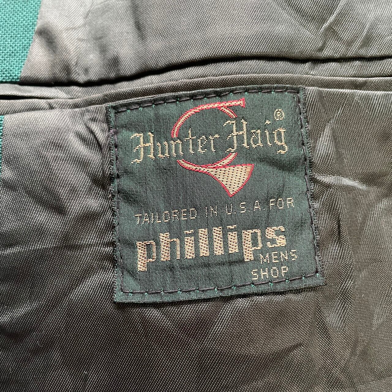 80年代 USA製 HUNTER HAIG Palm Beach パームビーチ 金ボタン テーラードジャケット メンズL相当 古着 80s ...
