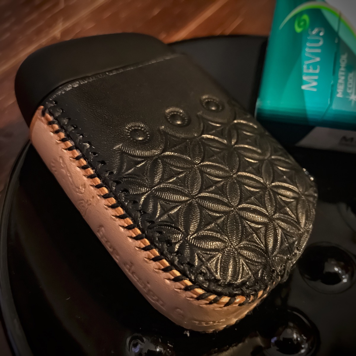 【PloomS/PloomS 2.0】プルームS 本革製カバー cross&circle stamp | FrogDesignFactory