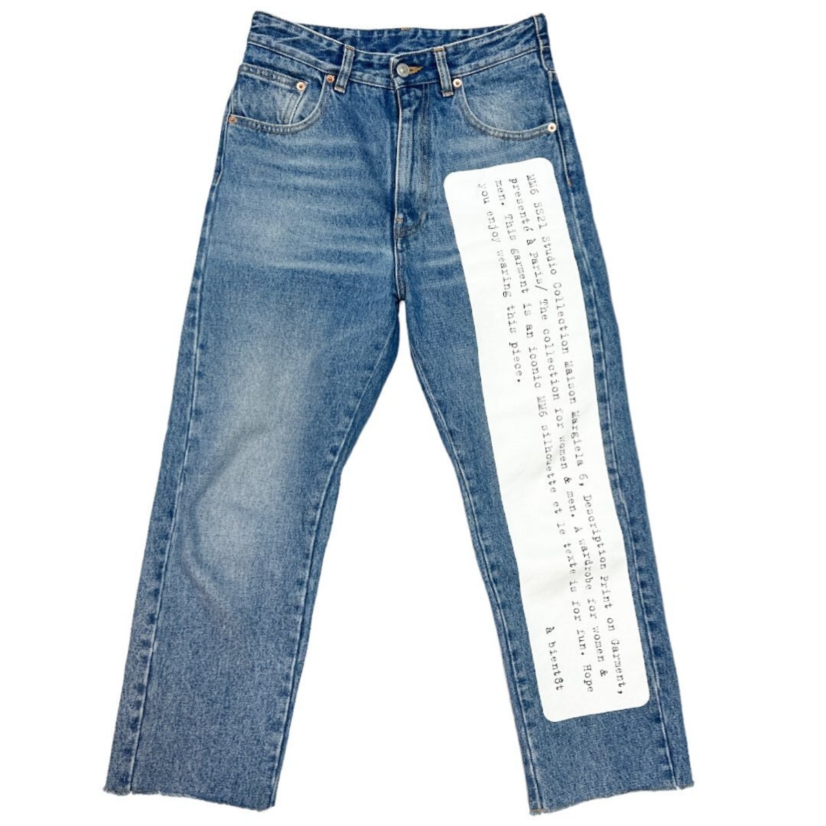 MM6 Washed Text Print Denim | A WORD.ONLINE SHOP