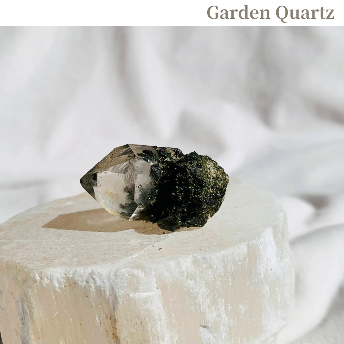 レインボー ガーデン クォーツ 母岩付きポイント ガーデンクォーツ 原石 庭園水晶 天然石 鉱物 鉱石 水晶 Garden quartz ...