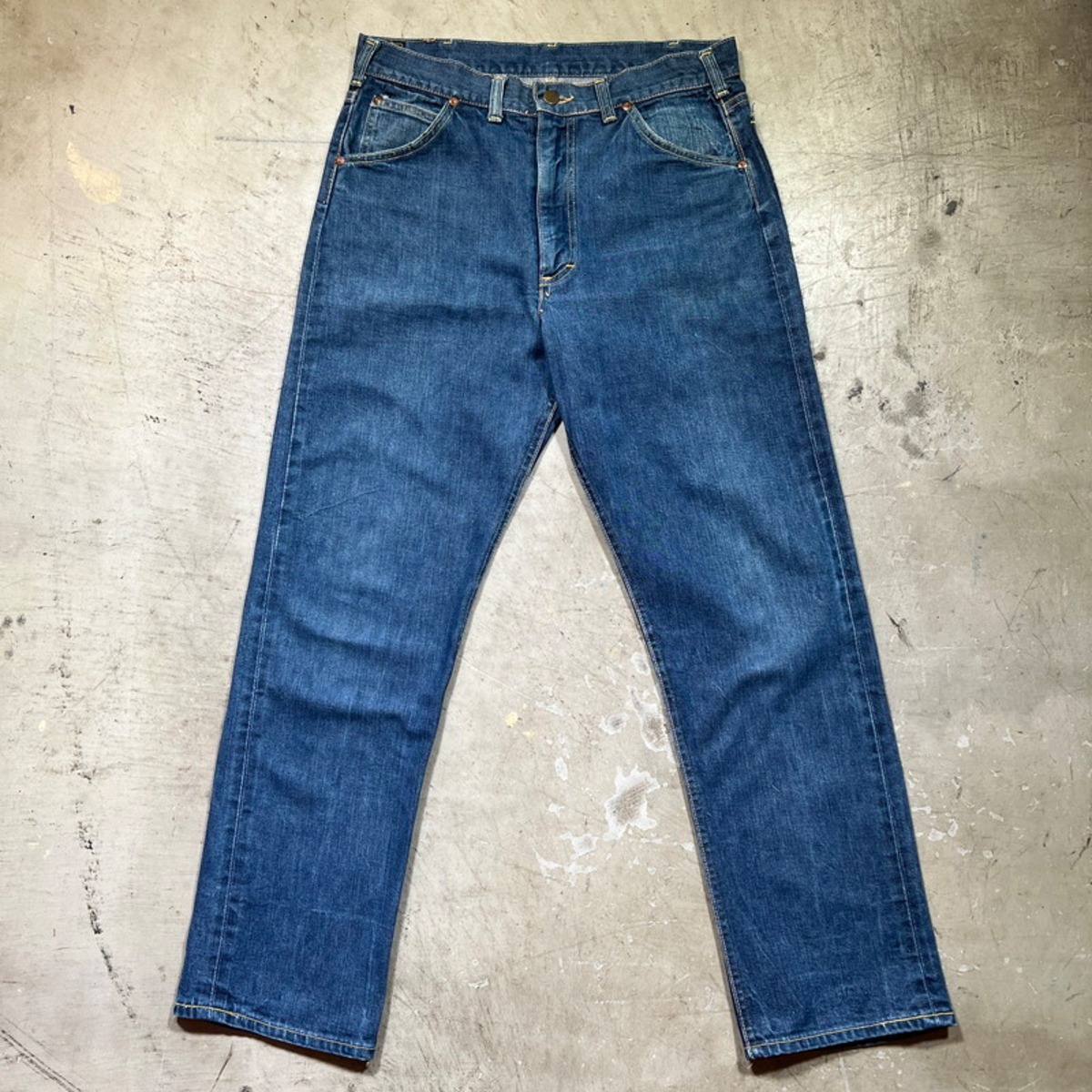 60's 70's Lee リー 101Z デニム サイド黒タグ後期 ピスネームMR無し 脇割り TALONセミオートマチック 実寸W33 ...