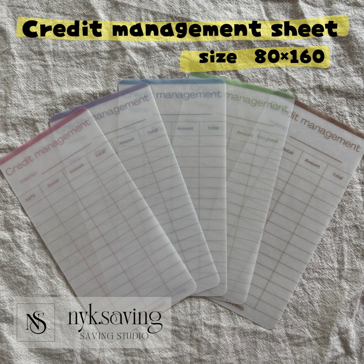 Credit management sheet | nyk.saving