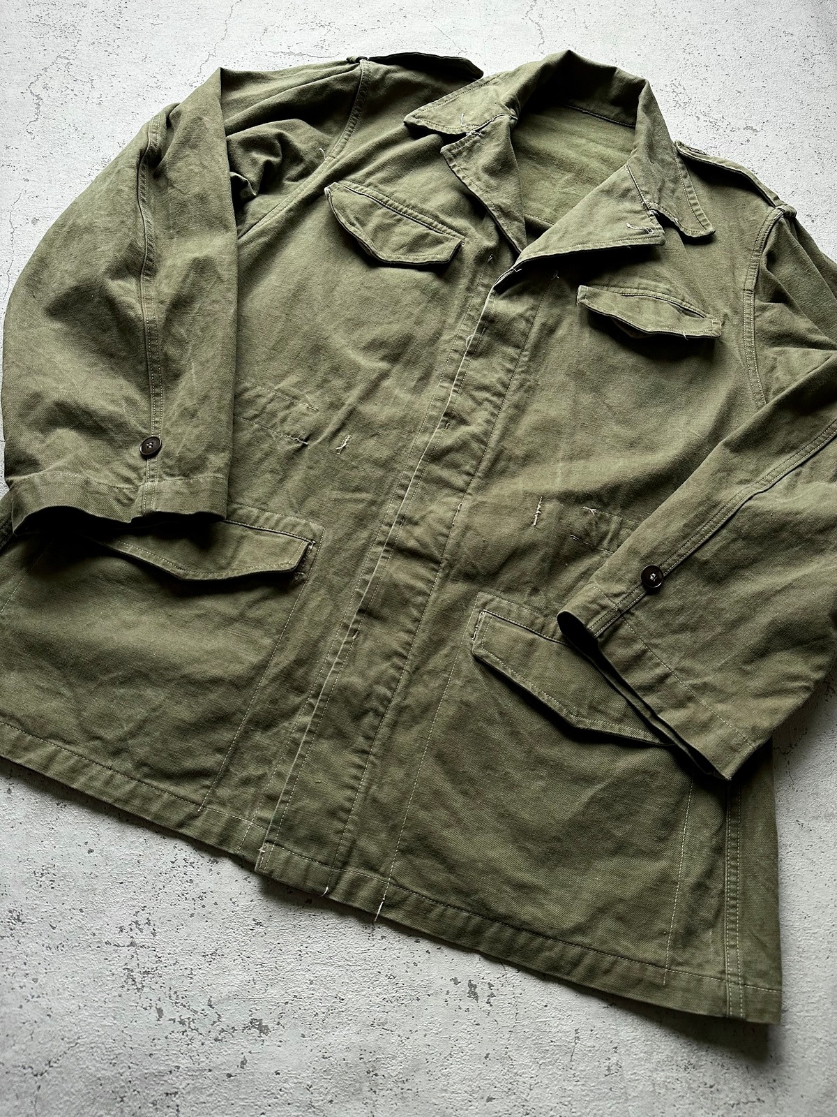 40s-50s FRENCH MILITARY M-47 FIELD JACKET EARLY OLD VINTAGE フランス軍 M47 ...