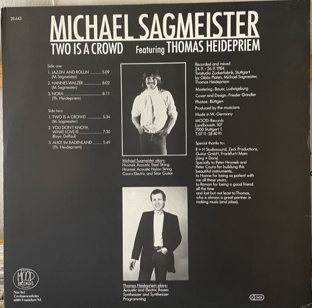 MICHAEL SAGMEISTER "TWO IS A CROWD" LP | EAD RECORD