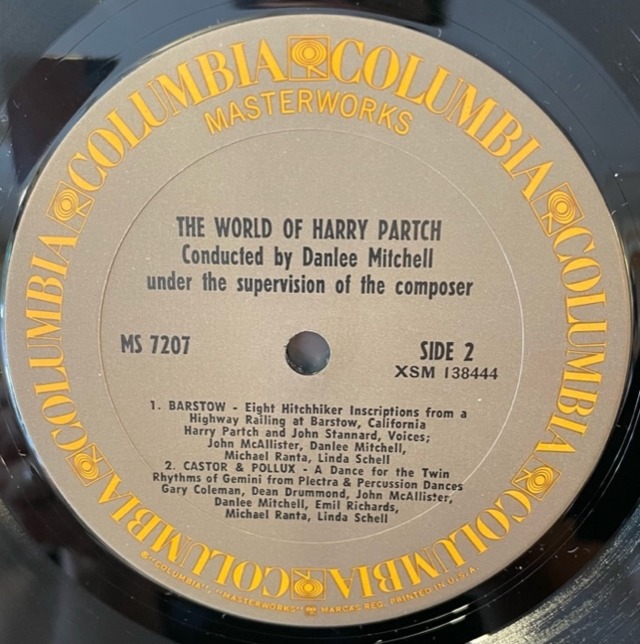 HARRY PARTCH "THE WORLD OF HARRY PARTCH" LP | EAD RECORD