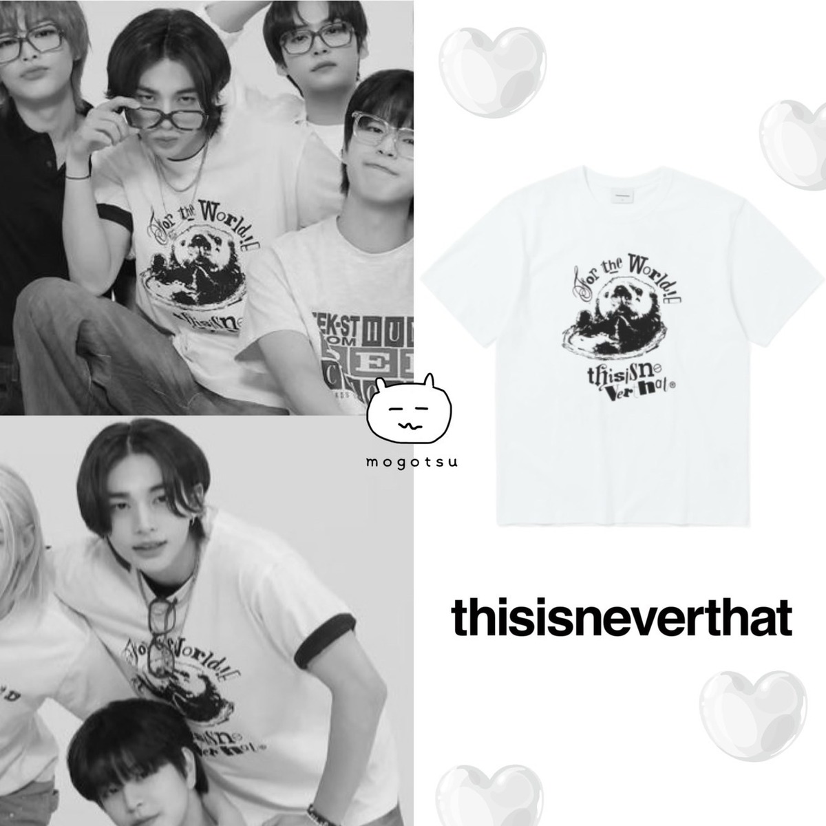 ★Stray Kids ヒョンジン 着用！！【THISISNEVERTHAT】Otter Tee White | もごつ