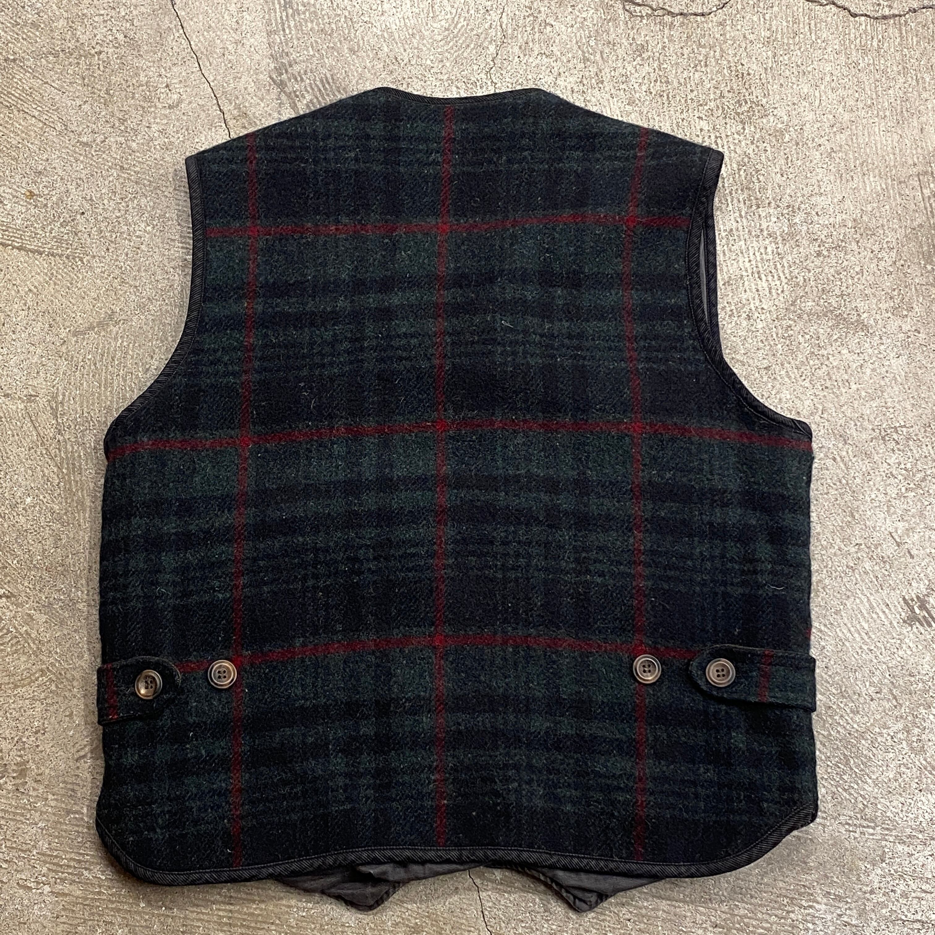 WOOL RICH WOOL CHECK VEST | safarionline