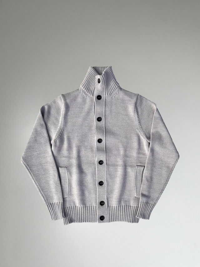 ZANONE（ザノーネ）CHIOTO（キョート）5ゲージ スタンドカラーニットカーディガン LIGHT GRAY（ライトグレー） | Leone