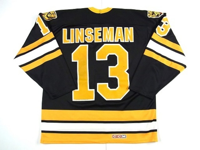 80's 90's NHL BOSTON BRUINS KEN LINSEMAN ゲームシャツ ホッケーシャツ | CYCLONE