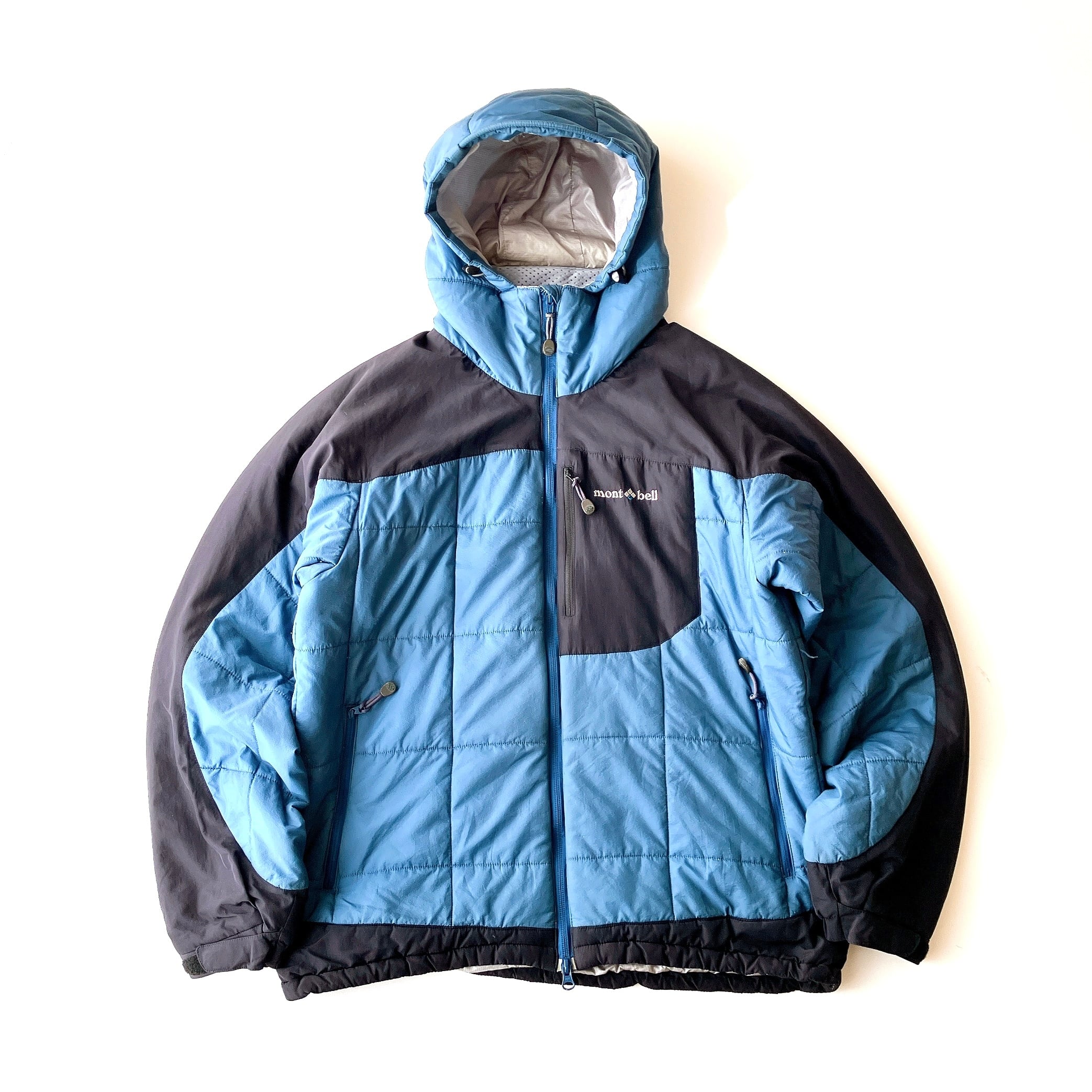 90's old montbell light shell puff jacket "Flatiron Parka" オールド モンベル 中綿 パフジャケット フラットアイアンパーカ | HeLa