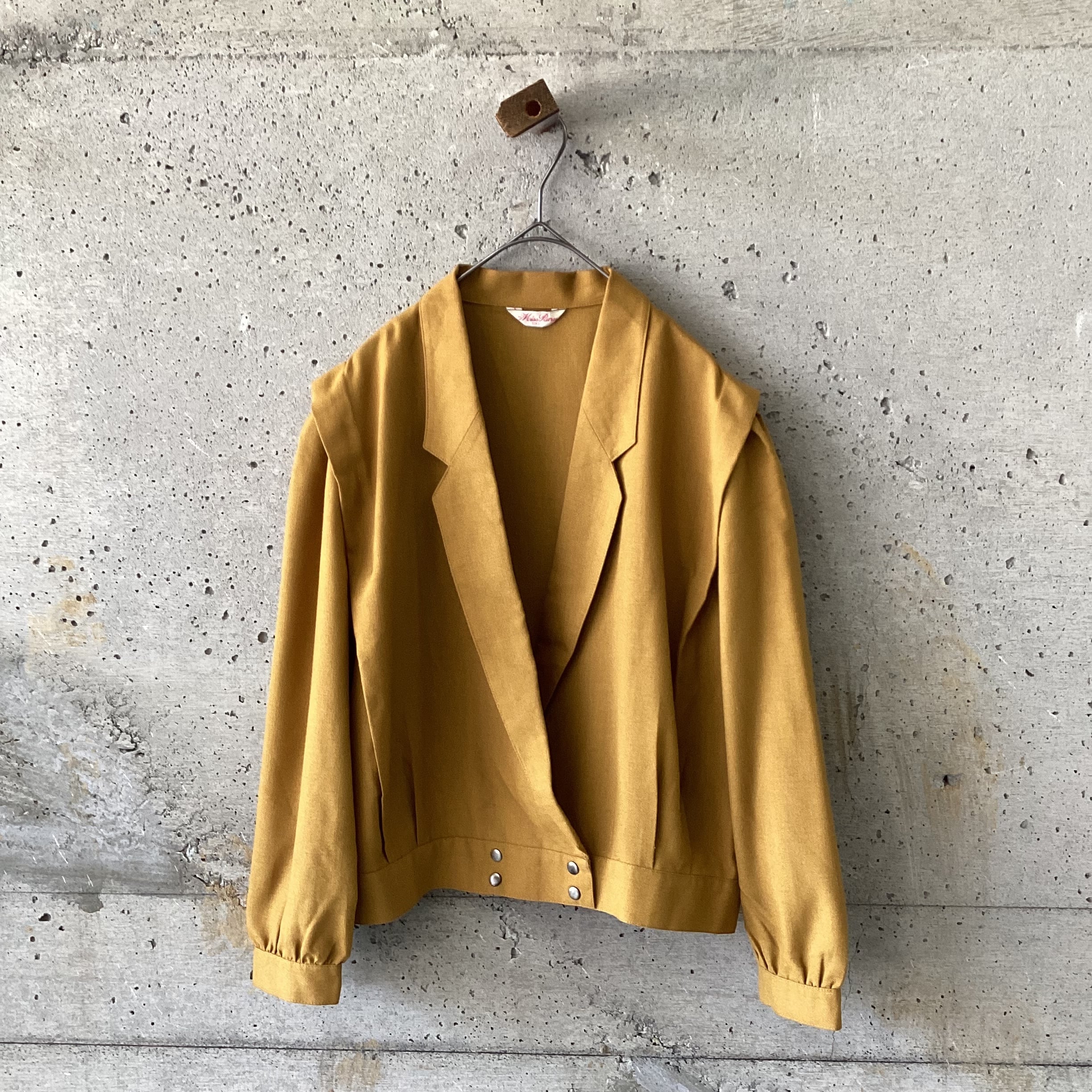 Mustard color short jacket | 古着屋 SAJI