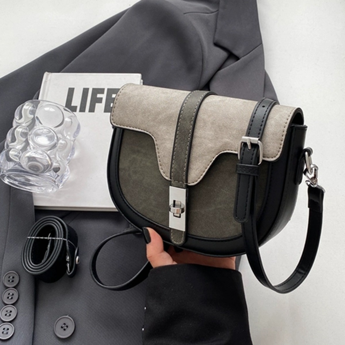 バイカラーショルダーバッグ 3color [B248] | amgot