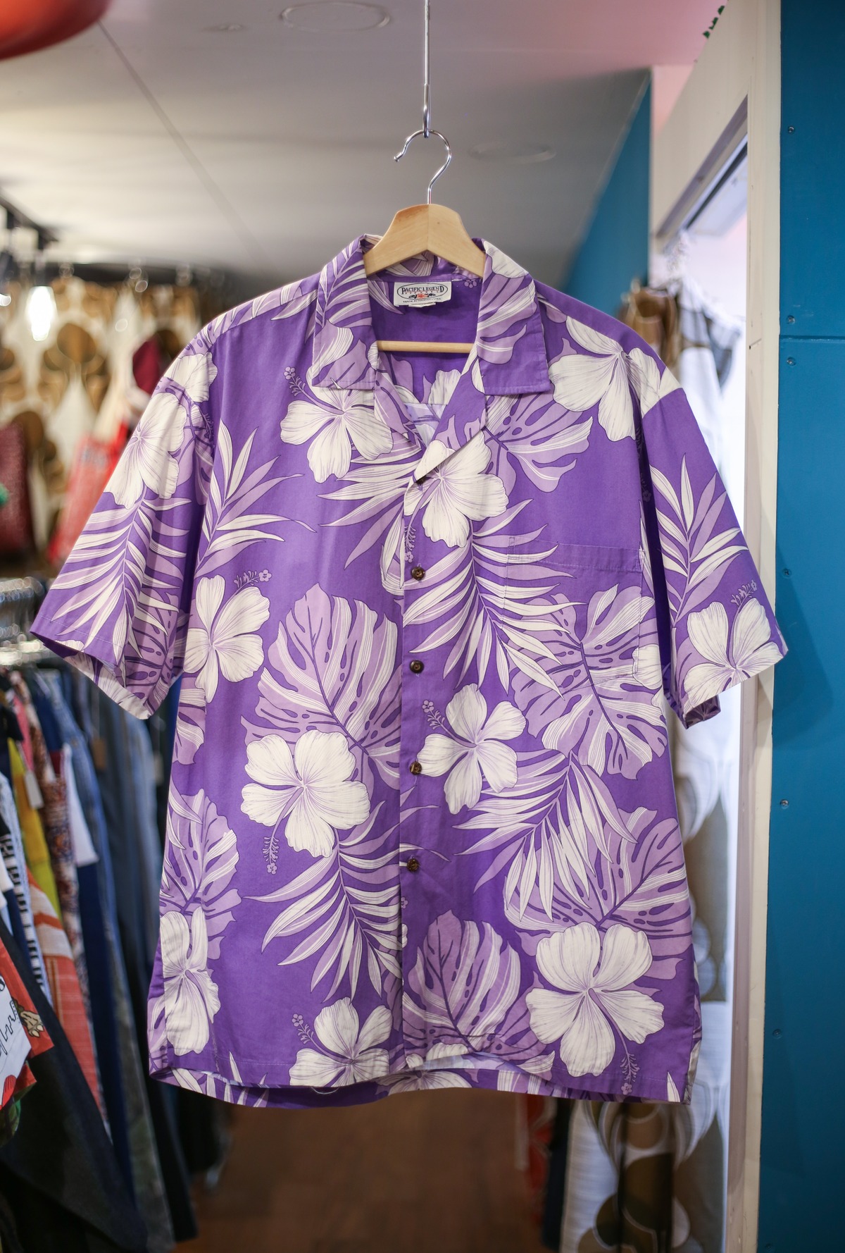 Made in Hawai purple aloha shirt | Ol-c