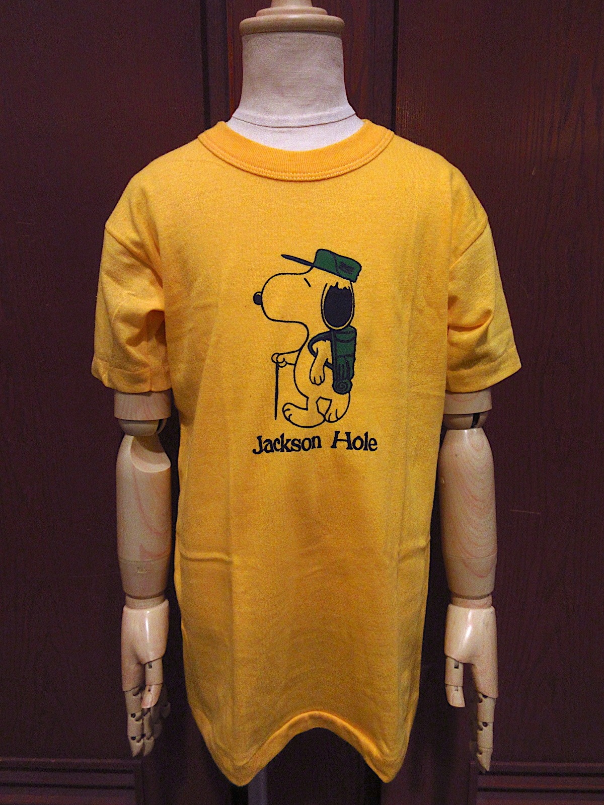 ビンテージ70's DEADSTOCKキッズSNOOPY Jackson Hole Tシャツ黄size M(10-12) 230529c3-k ...