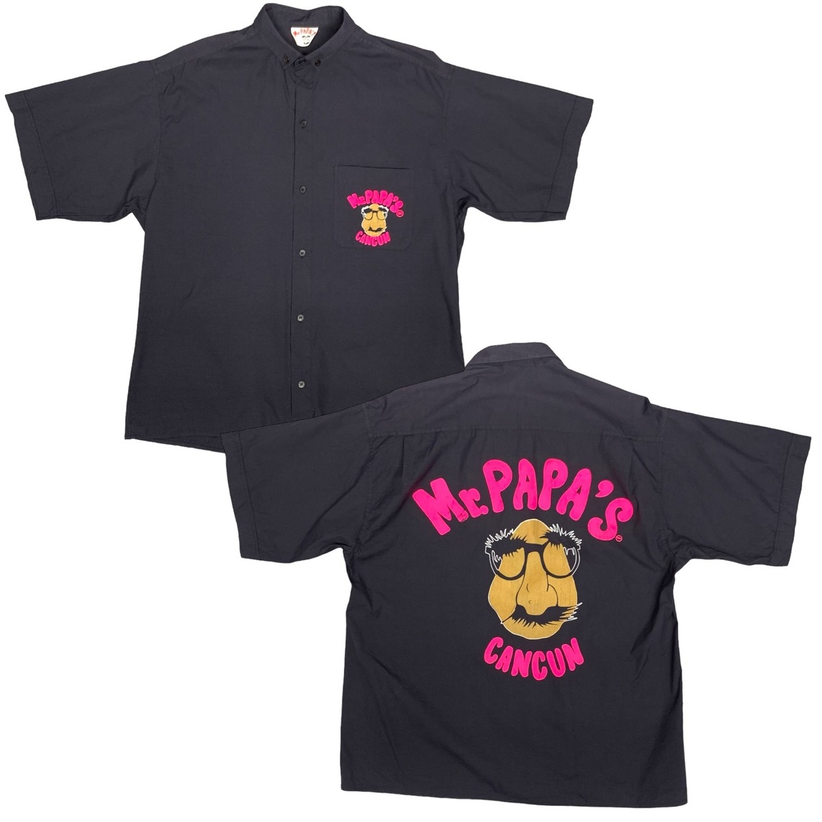 90-00’s “Mr. PAPA’S” S/S Print Shirt | RENGA CLOTHING STORE
