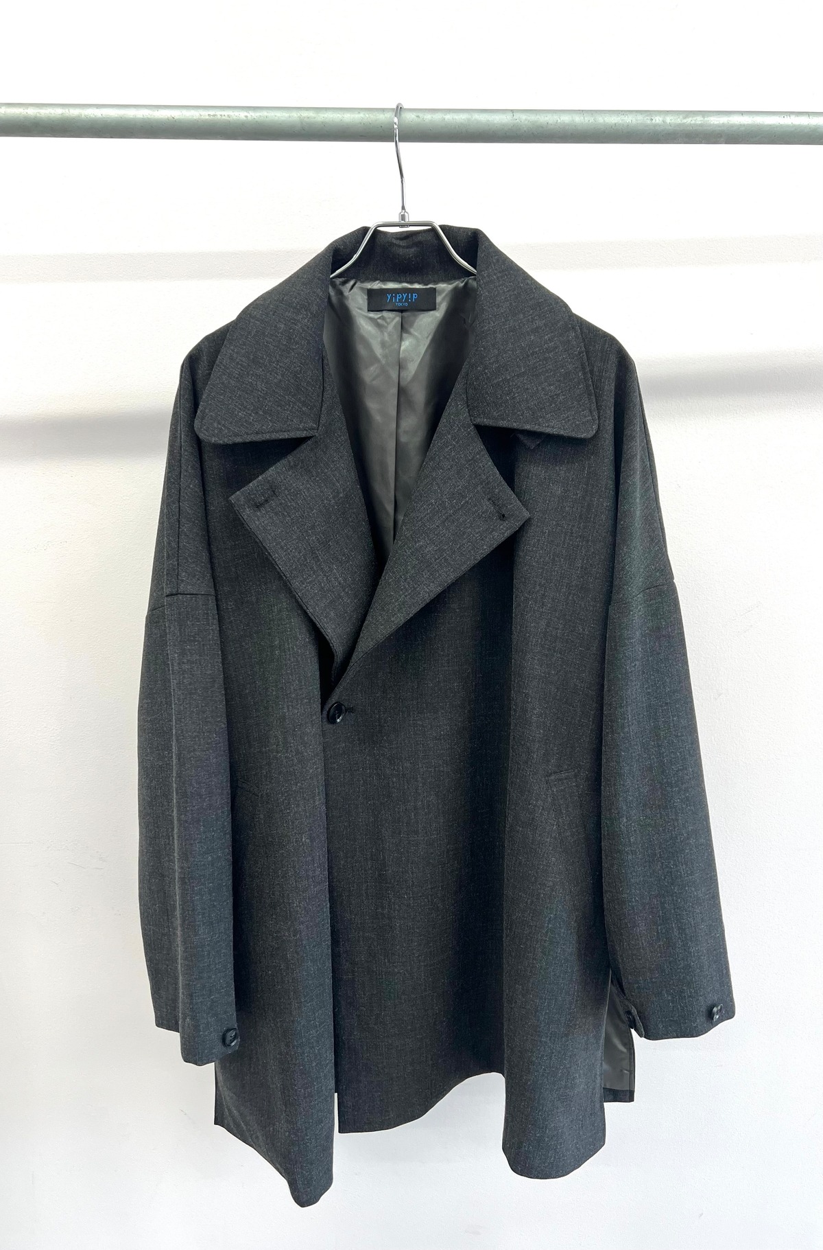 Convertible collar overcoat | yipyip