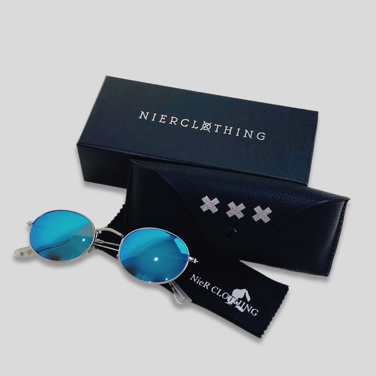 UVカット機能付きブルーレンズSUNGLASSES【メガネケース×メガネ拭き付き】 | NIER CLOTHING