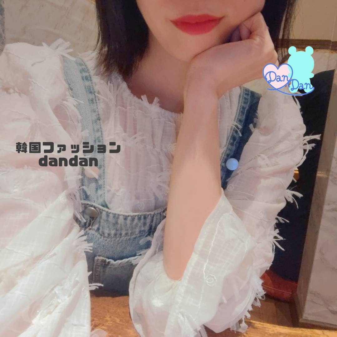 オーバーサイズワッフルカットソー | 韓国ファッション dandan